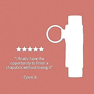 Thread Wallets Lip Balm Holder Keychain, Lip Gloss Holder Keychain, Lipstick Holder Keychain. Never Lose Your Lip Balm, Lip Gloss or Lipstick with Cute Elastic Lip Balm Keychain Holder (Off White)