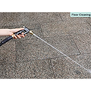 ESOW Garden Hose Nozzle, 100% Heavy Duty Metal Spray Gun with Full Brass Nozzle, High Pressure Watering Nozzle, Adjustable Spray Water Flow for Watering Plants, Showering Pet, Washing Car, Cleaning