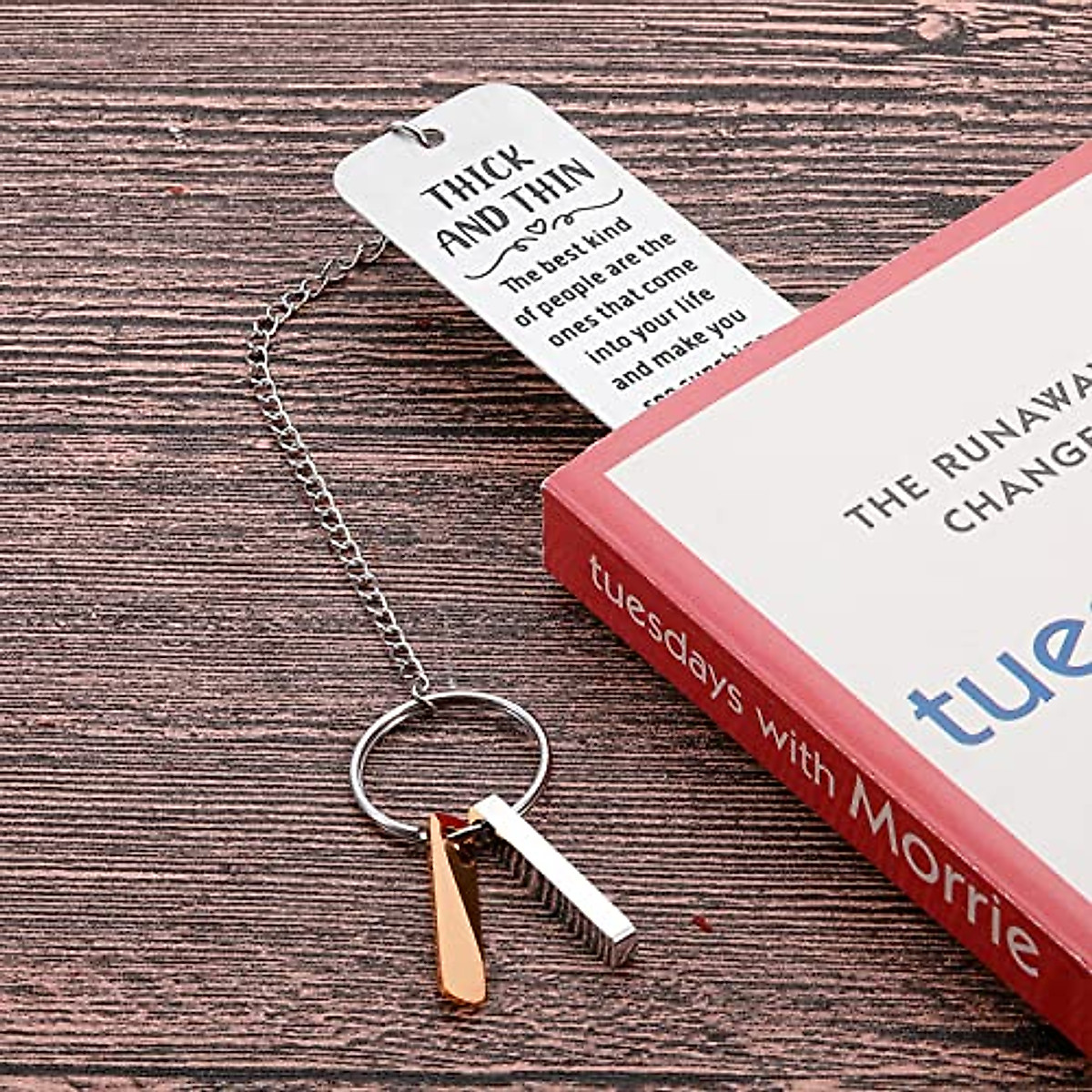 Through Thick and Thin Bookmark Gifts for Best Friend Friendship Gift for Women Friends Sentimental Gifts Christmas Stocking Stuffers Best Friend Birthday Gifts for Women Female Friend Gift Ideas