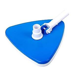 Aqua Select 10" Weighted Triangular with Swivel Adapter Vacuum Pool Head | EZ Clip Handle | Remove Debris from Inground and Above Ground Pool | Keep Your Swimming Pool Clean