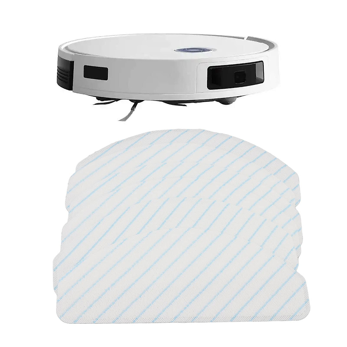 Fdit 6 Pcs Mop Cloth Pads Replacement for Yeedi Vac 2pro Vacuum Cleaner Washable Reusable Mop Cloth Pads Replacement Parts Sweeper Accessories