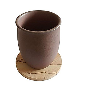 Sandstone Coaster,Set of Six,Natural Sandstone 3.94 Inch Fashion Pattern,Cork Non-Slip Back Cover