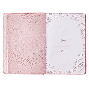 Christian Art Gifts Classic Journal I Know The Plans Jeremiah 29:11 Bible Verse, Inspirational Scripture Notebook, Ribbon Marker, Pink Faux Leather Flexcover, 336 Ruled Pages