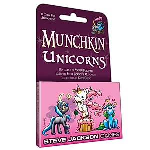 Steve Jackson Games Munchkin Unicorns Card Game (Mini-Expansion) | 15 Cards | Adult, Kids, & Family Game | Fantasy Adventure Roleplaying Game | Ages 10+ | 3-6 Players | Avg Play Time 120 Min | from