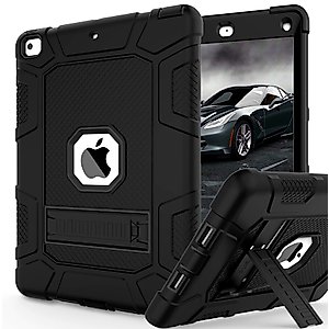 iPad Mini 5 Case, iPad Mini 4 Case, Hybrid Three Layer Armor Shockproof Rugged Drop Protection Cover Case Built with Kickstand for iPad Mini 4/5 7.9 Inch