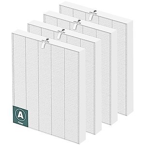 115115 HEPA Replacement Filter A for Winix Plasmawave Air Purifier C535 5300 5300-2 6300 6300-2 P300 AM90 C909 9800,H13 True HEPA Size 21 Filters,4 Pack,White