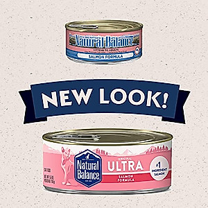 Natural Balance Ultra Premium Wet Cat Food 24 Cans, Protein Options Include Chicken, Salmon or Ocean Fish