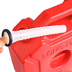 Togarhow 5L 1.3 Gallon Portable Fuel Tank Gas Fuel Container with Spout and Vent Suitable for Motorcycle Off-Road Vehicles SUV ATV, Red