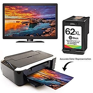 Limeink Remanufactured Ink Cartridge Replacement for HP 62xl Ink Cartridges Black for HP Ink 62 XL for HP Ink Cartridge for HP Envy 7640 Printer for HP Ink 62xl Black