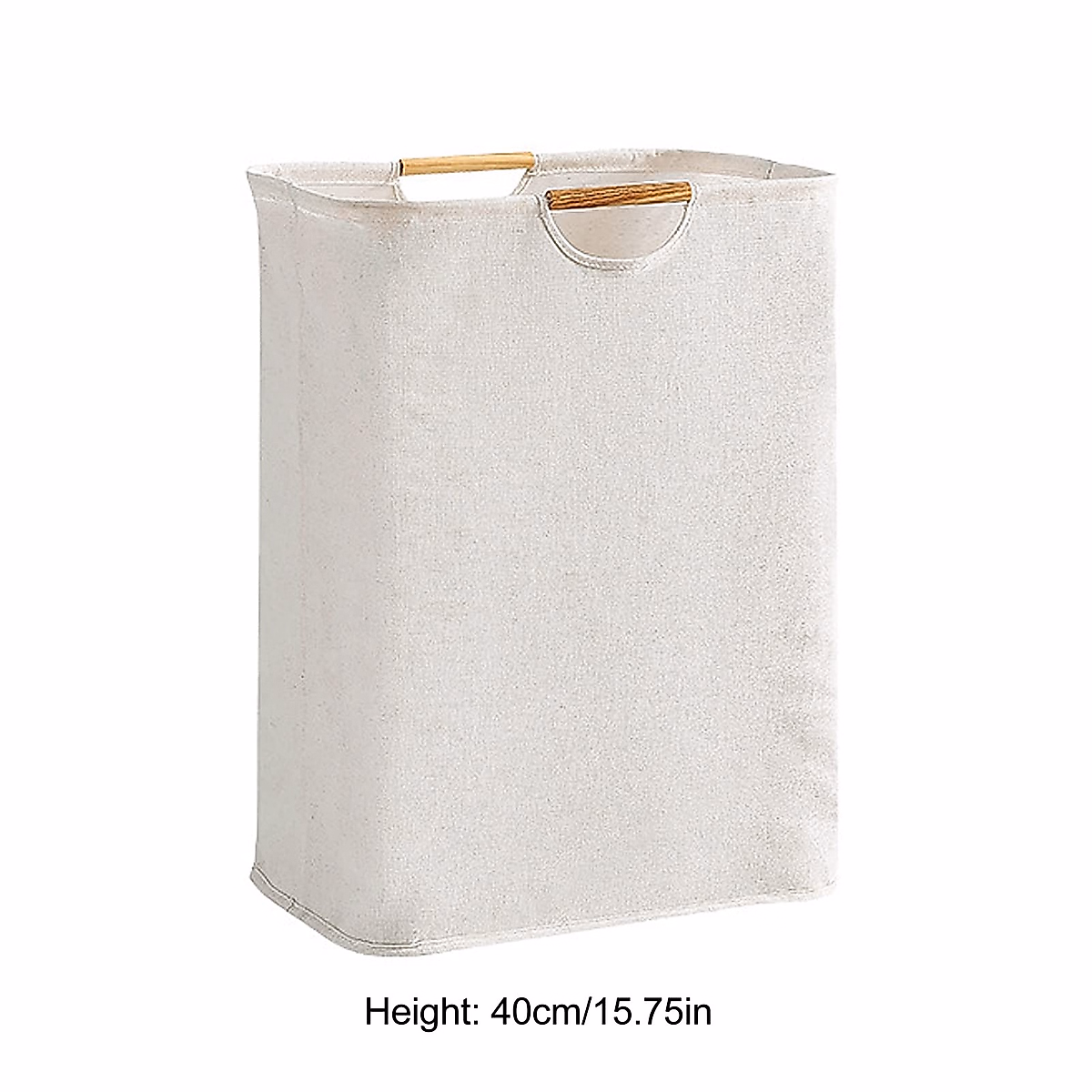 Large Laundry Basket Waterproof Laundry Hamper with Wooden Handle Dirty Clothes Basket Storage Basket Laundry Bin for Household Bathroom(Small)