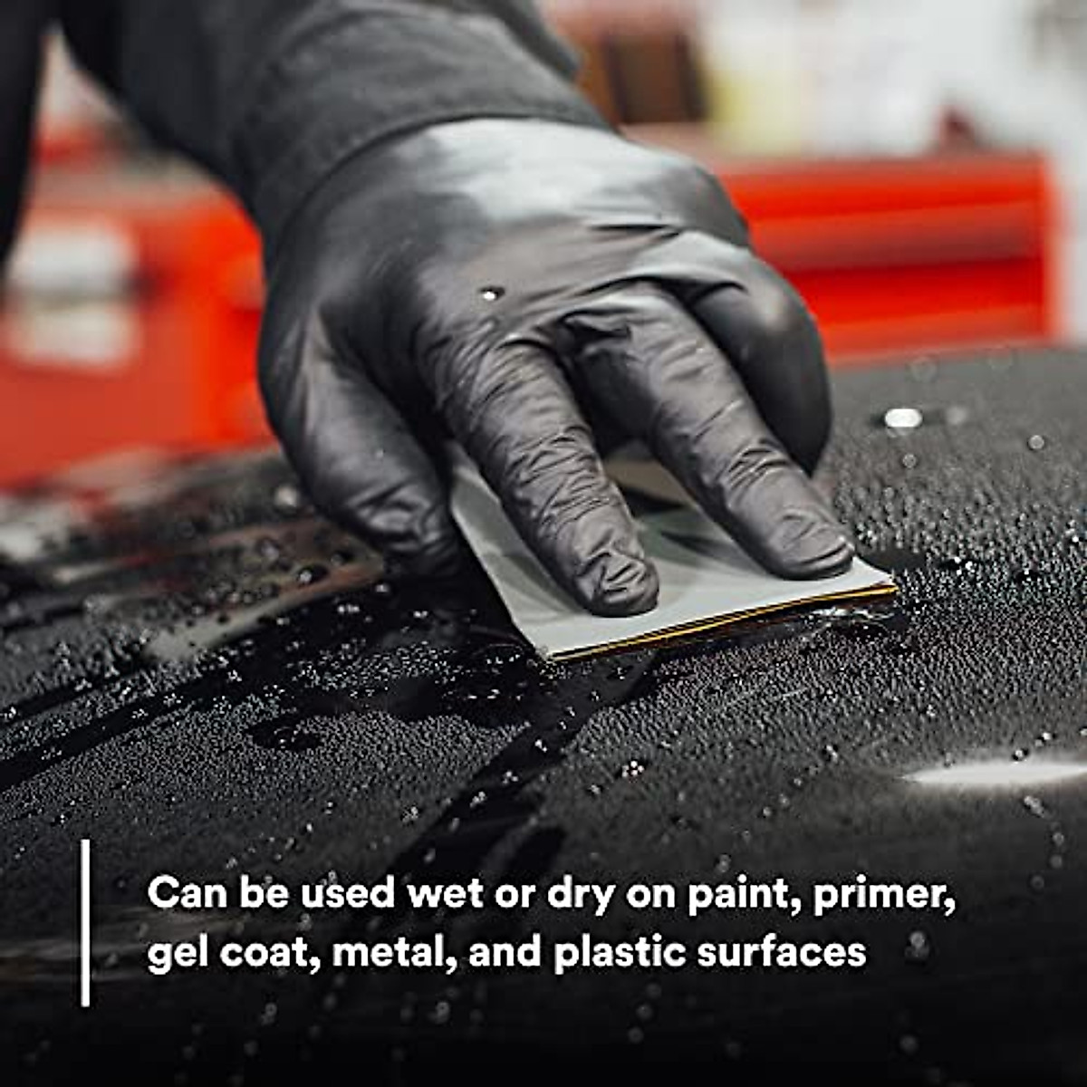 3M Wetordry Abrasive Sheet 401Q, 02023, 1500+ Grit, 5 1/2 in x 9 in, 50 Sheets, Fast Cutting, Auto Body Sanding, Paint Finishing