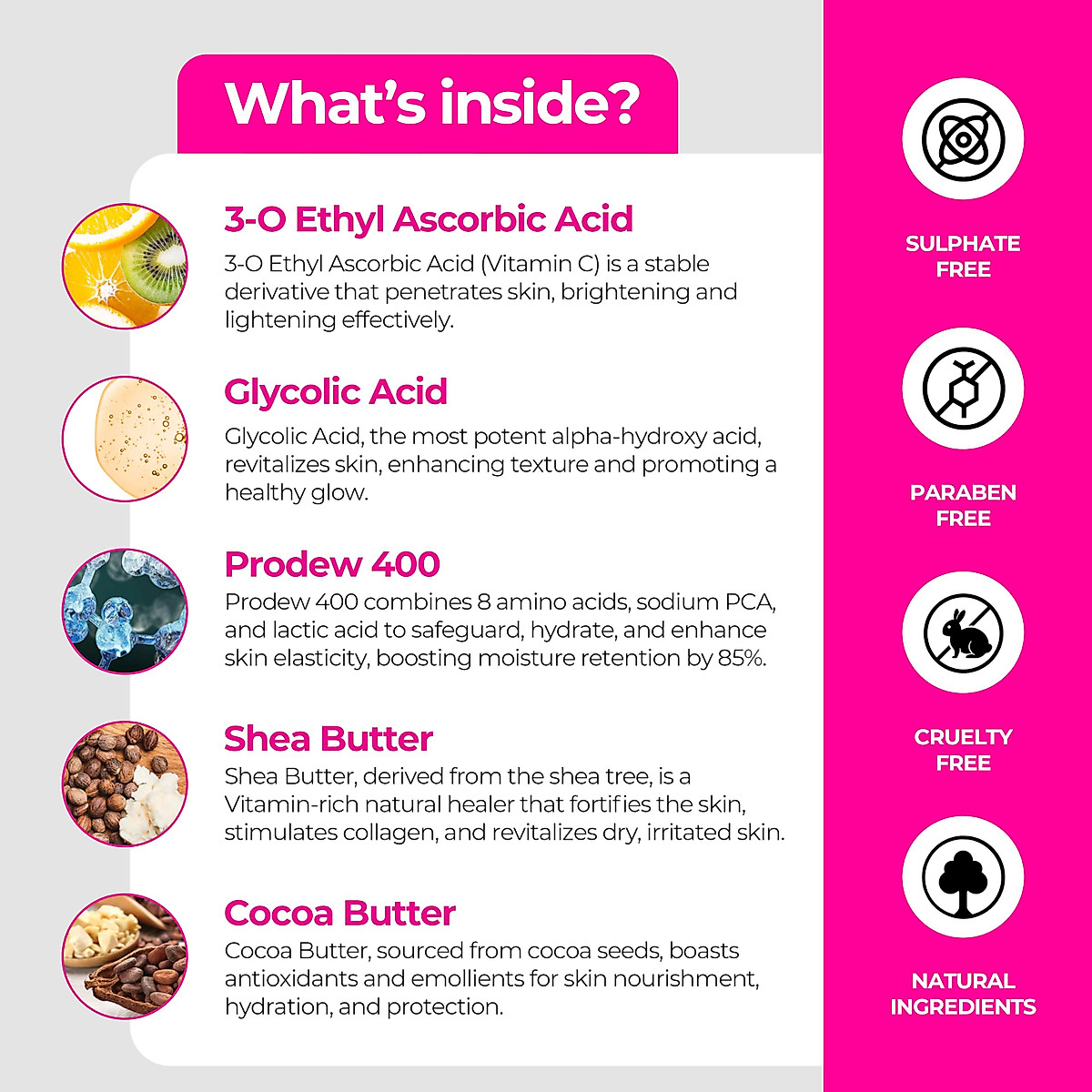 Truly fair 7% Glycolic Acid Concentrated Brightening Cream for women - Night cream - Shea Butter - Amino Acids - Paraben -free - 1.7 oz