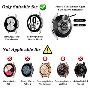 JOYOZY Bands Compatible with Samsung Galaxy Watch 4 40mm with Screen Protector Case,20mm Quick Release Watch Band Stainless Steel Strap & Diamond Bezel Case Cover for Galaxy Watch 4