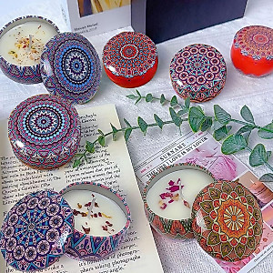 HYCSC Scented Candles Gift Set, 4 Pack Aromatherapy Candle for Home, Lavender Candle Birthday Gifts for Women, Long Lasting Soy Wax, Mom Bath Spa Meditation Christmas Gifts Candles (4PCS)