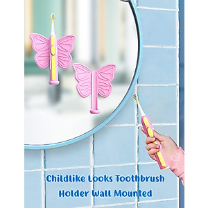 FOSOO Kids Electric Toothbrushes, Electric Toothbrush Kids Sonic Rechargeable 180 Days Battery Life,2 Modes with Memory,IPX7 Waterproof,2 Minutes Built-in Smart Timer for Ages 3+,4 Brush Heads (Pink)