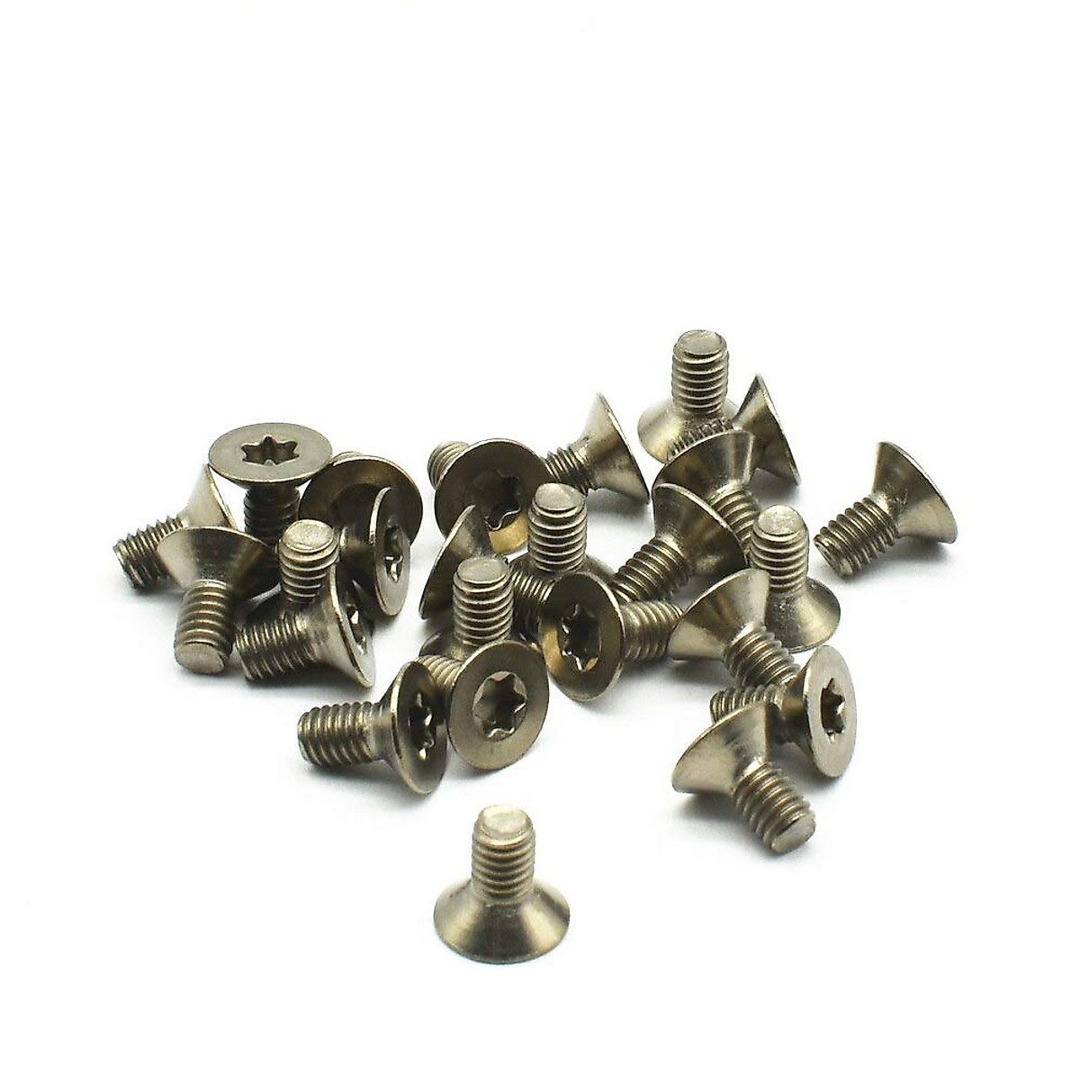 BOL-67626 Titanium Bolts M3 M1.6M2 M2.5 M4 M5 6 8 10 15 20mm Countersunk Torx Drive T5 T6 T8 T10 T20 Titanium Screws Ti Fastener 12pcs-(Dims: M5x35 mm T25)