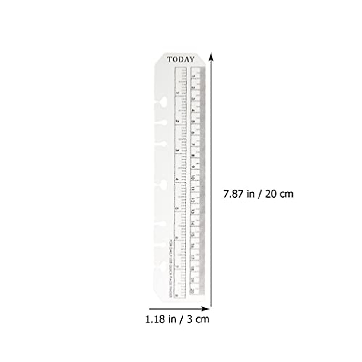 TOYANDONA Clear Binder 18Pcs Plastic Page Marker Snap- in Bookmark Binder Ruler for A5 A6 A7 Size 6- Hole Notebook Filler Planner Accessory Black Clear Multi- Function Planner Bookmark