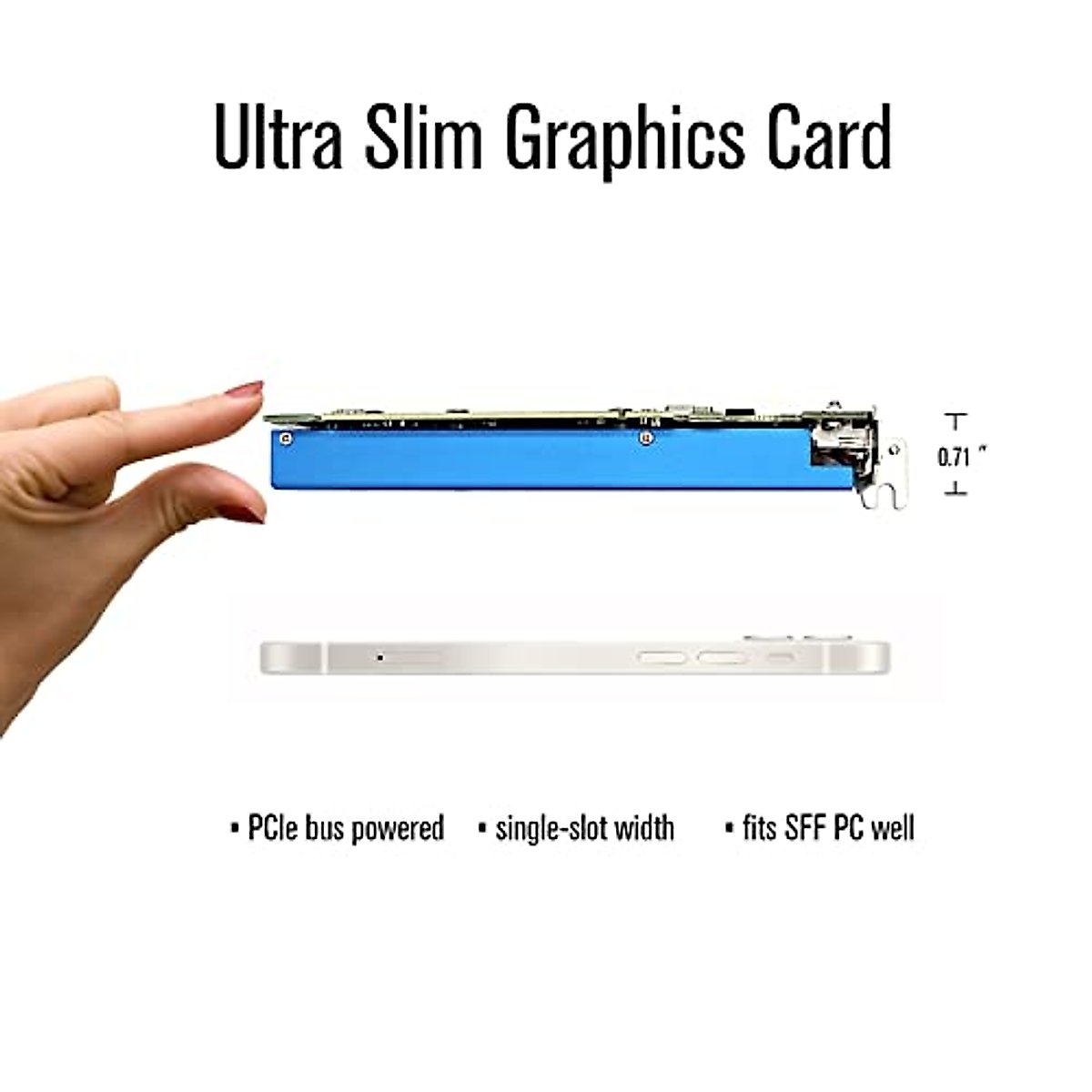 SRhonyra GTX 1650 4GB GDDR5 Dual-Monitor Display Graphics Card, Low Profile 2×HDMI Video Card 128 Bit PCIe 3.0 ×16 Bus Powered