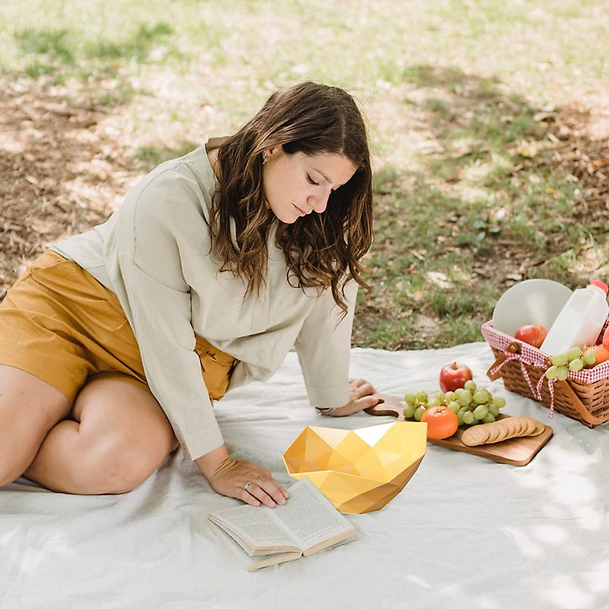 DOITOOL Banana Holder Glass Bowl Fruit Bowl Decorative Dessert Snacks Serving Stand Food Plate Tray Irregular Nuts Plate for Home Counters Centerpiece Yellow Banana Holder Dining Table Decor