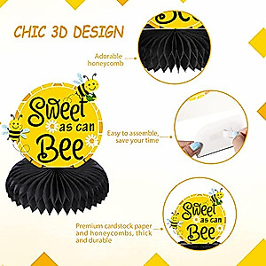 9 Pieces Bee Baby Centerpiece Bumble Honeycomb Centerpieces Honeycomb Table Centerpieces for Bee Day Themed Decorations Bee Baby Shower Decorations Baby Shower Birthday Party Supplies