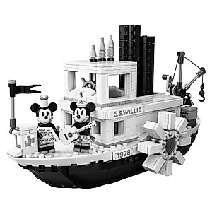 LEGO Ideas 21317 Disney Steamboat Willie Building Kit (751 Pieces)