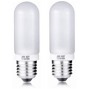 YOTOM Modeling Lamp Bulbs, 2 Pack 150W E27 Frosted Replacement Modeling Bulbs for Photo Studio Strobe Lighting
