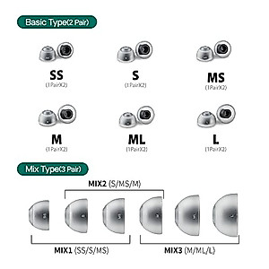 AZLA SednaEarfit MAX ASMR Standard 3 Pairs S/MS/M (M Set)