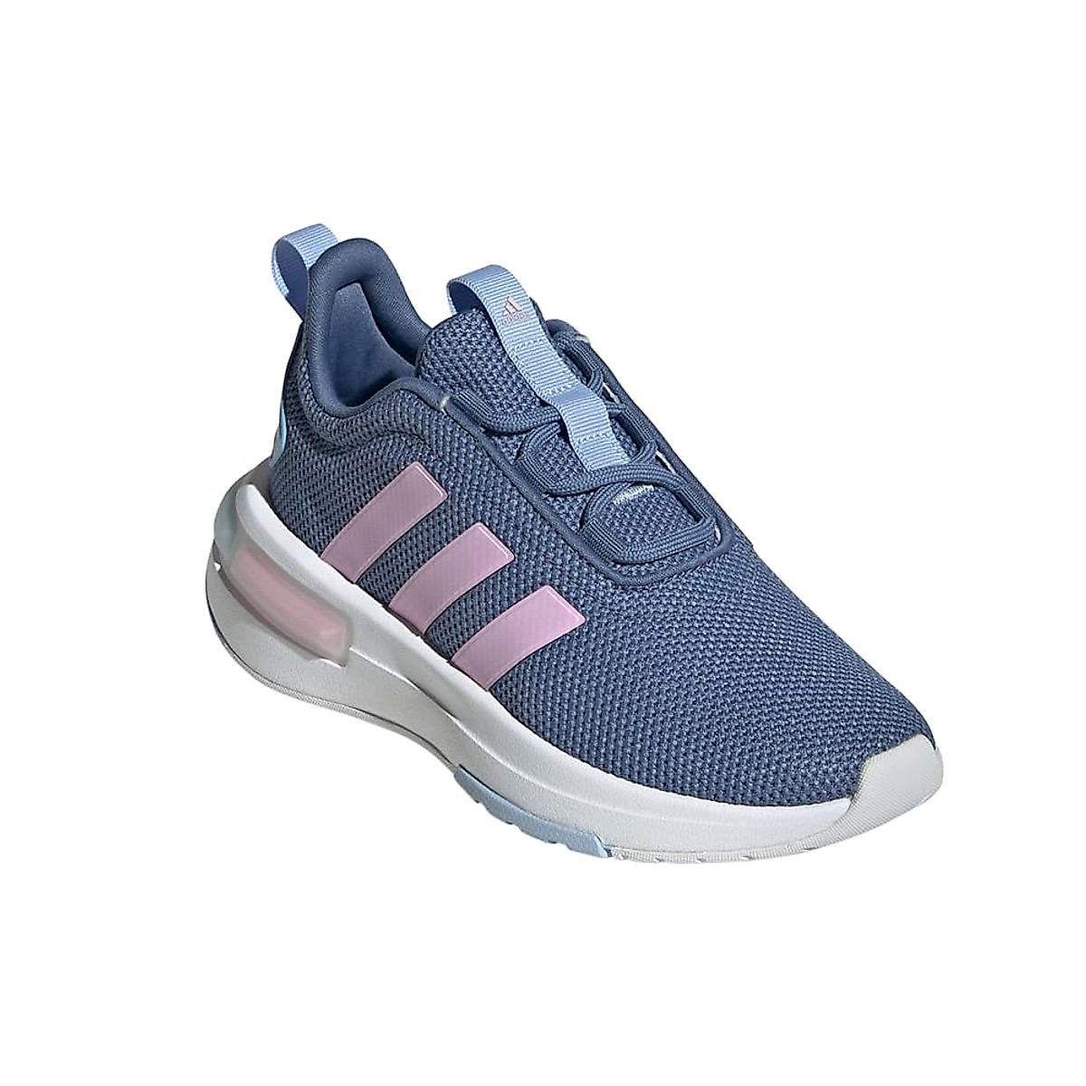 adidas Racer Tr23 Lace-Up Sneaker, Crew Blue/Bliss Lilac/Blue, 2 US Unisex Little Kid