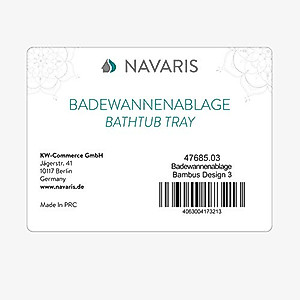 Navaris Bed and Bath Tray - Wooden Rack with Folding Legs - Bamboo Bathtub Caddy Bridge Shelf with Book or Tablet Stand - White