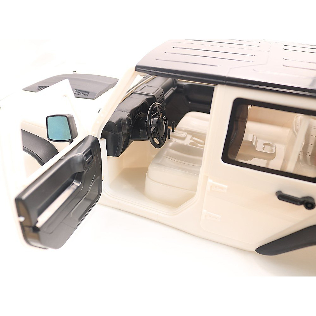 KYX Racing ABS Hard Body w/Convertible Top for 1/10 RC Crawler SCX10 II 313mm Wheelbase Car Body Shell, White