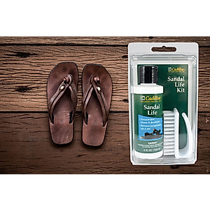 Cadillac Sandal Life - Athletic Sandal Flip Flop Cleaning Kit - Cleaner and Deodorizer Wash + Brush for Outdoor Hiking Trail Boat Beach Water Sport Footwear
