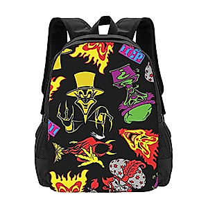 STYLOPUNK Icp Backpack Men Women Backpacks Lightweight Rucksack Waterproof Bookbag For Teen Girl Boys Outdoor Daypack, Black, One Size