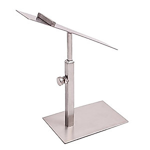 Nipole Modern Stainless Steel Adjustable Shoes Display Stands Rack in Shopping Mall (Brushed Silver)