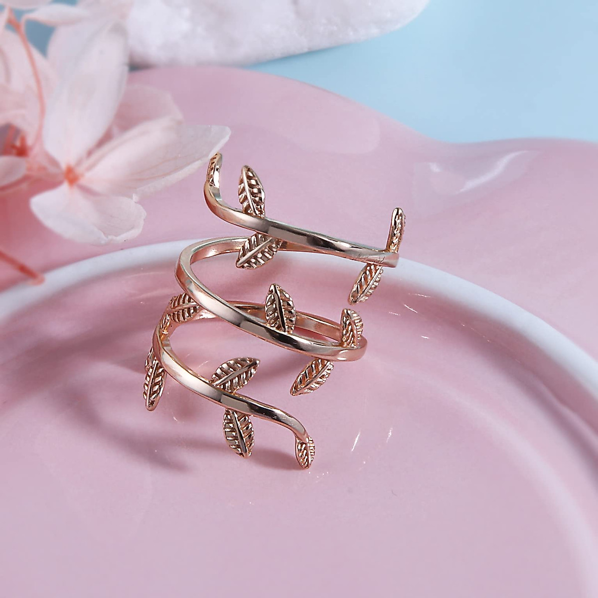 Helen de Lete Flower Vine S925 Sterling Silver Adjustable Ring