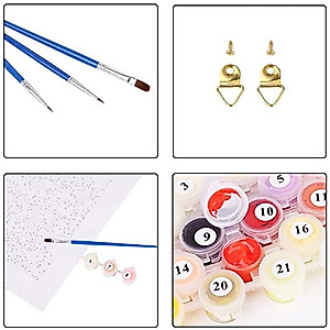 WTTOKMPE Acrylic Paint Paint by Numbers for Adults, DIY Painting Paint by Numbers Kits on Canvas 16x20inch (Beach)