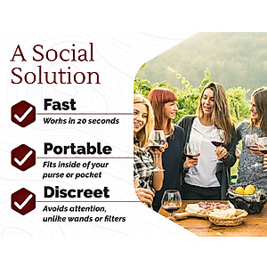 The Original Drop It Wine Drops, 4pk- USA Made Wine Drops That Naturally Reduce Both Wine Sulfites and Tannins- Can Eliminate Wine Headaches, Wine Allergies and Histamines- A Wine Wand Alternative