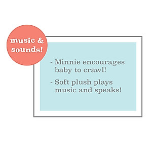 Disney Baby Musical Crawling Pals Plush, Minnie, Officially Licensed Kids Toys for Ages 09 Month by Just Play