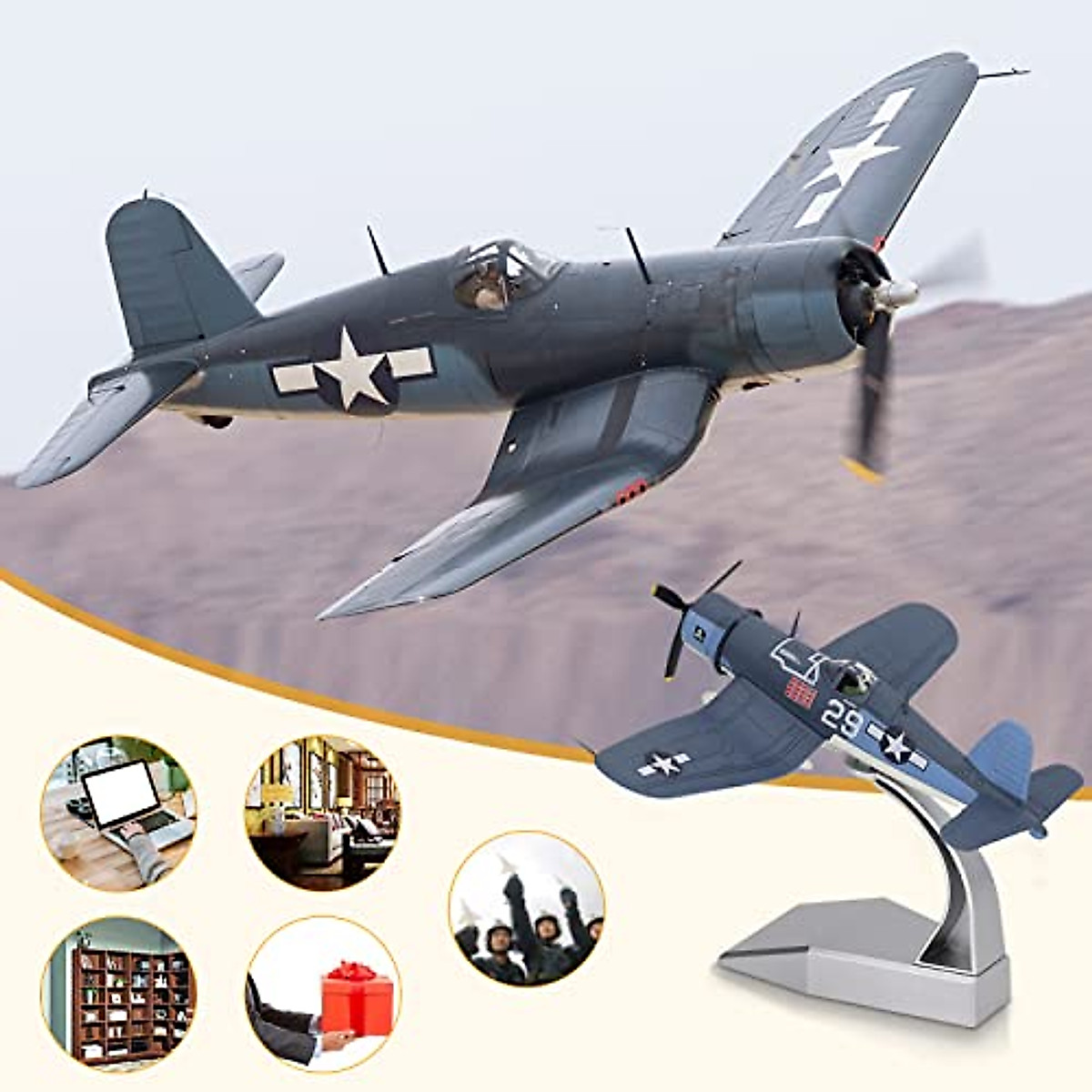 Diecast Military Airplanes, Metal Fighter Jet Models,1:72 Fighter Model Crafted Alloy Aircraft Plane Compact Exquisite Die Cast Plane Model for Commemorate Collection or Gifts