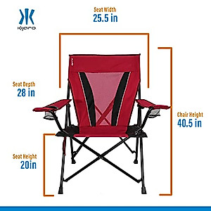 Kijaro XXL Dual Lock Portable Camping Chair - Supports Up To 400lbs - Enjoy the Outdoors in a Versatile Folding Chair, Sports Chair, Outdoor Chair & Lawn Chair – Red Rock Canyon
