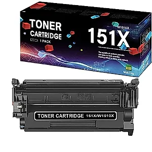 Shribbery 151X Black Toner Cartridge (with Chip), W1510X High Capacity Toner Cartridge, Compatible Replacement for Pro 4003dw 4003w 4103fdn 4103fdw Printer.(1Pack/Black )