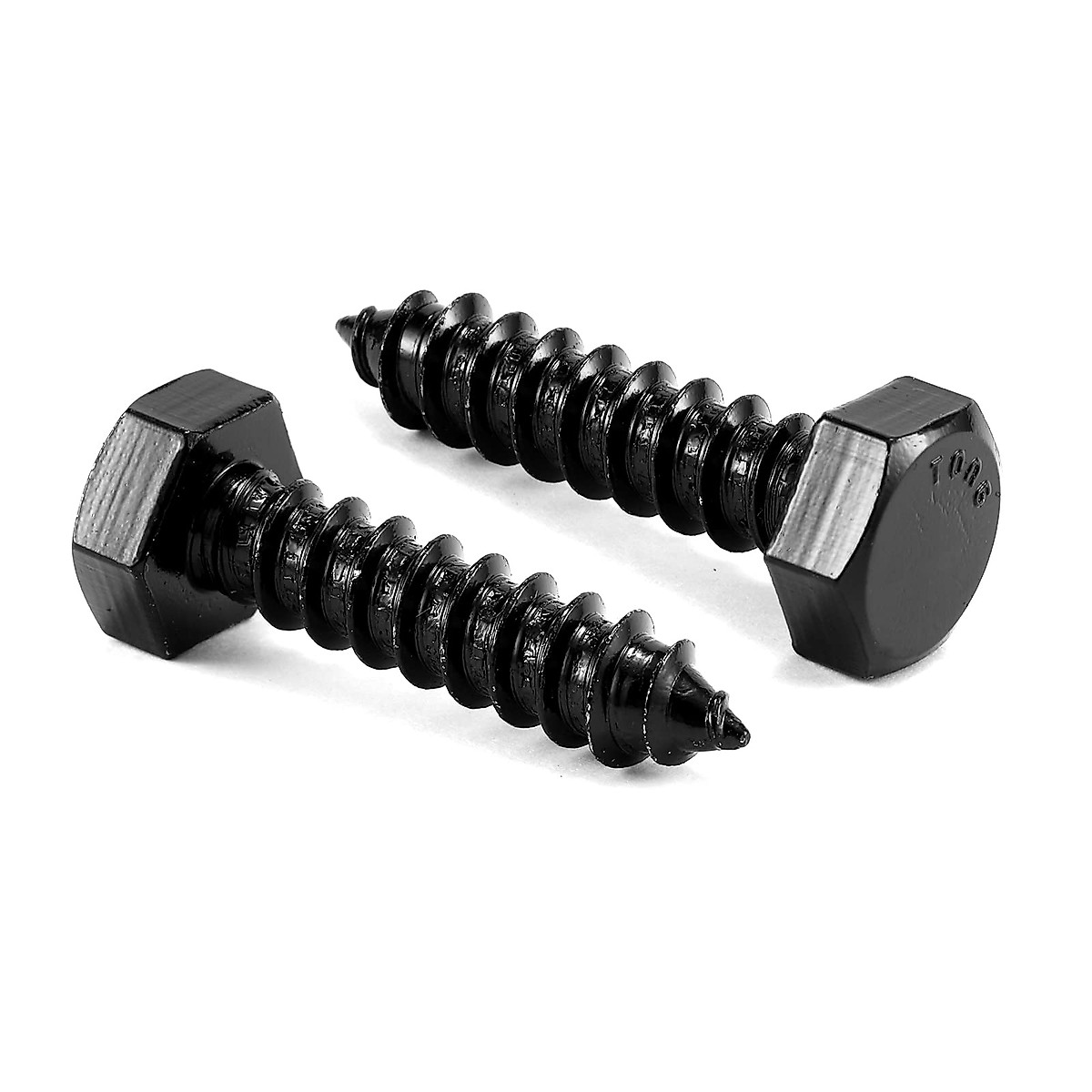 5/16" x 1-1/4" Hex Head Lag Screws Bolts 20Pcs 304 Stainless Steel 18-8, Partial Thread, Hexagon Head Wood Screws by Black Oxide by SG TZH