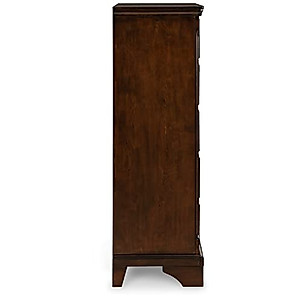 Signature Design by Ashley Brookbauer Traditional 5 Drawer Chest, Dark Brown