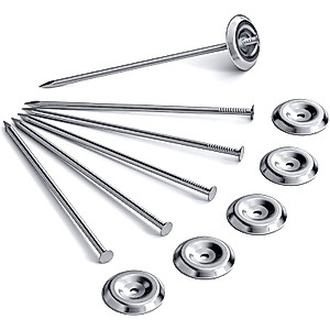 Trobing Patio Rug Stakes (6 Pack), 7" RV Outdoor/Garden Furniture Stakes, Low Profile Design, Easily Secure Your Patio Rug to The Ground