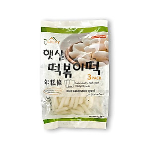 Apexy Korean Rice Cake Tteokbokkik Rice Cake, Chewy Tteok, Authentic Korean Street Food Snack, Perfect with Cheese and Ramen Noodles, No MSG, No Corn Syrup, Vegan and Gluten Free, Non-GMO 21.16 oz
