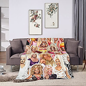 Blanket RuPaul Drag Race Soft and Comfortable Warm Fleece Blanket for Sofa,Office Bed car Camp Couch Cozy Plush Throw Blankets Beach Blankets