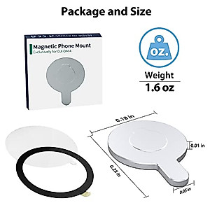 DJI Magnetic Ring Holder Clamp - for Magsafe DJI OM 6 / OM 5 / OM 4 / OM 4 SE Adapter Mount Compatible with DJI Osmo Gimbal Stabilizer, DJI OM Accessories