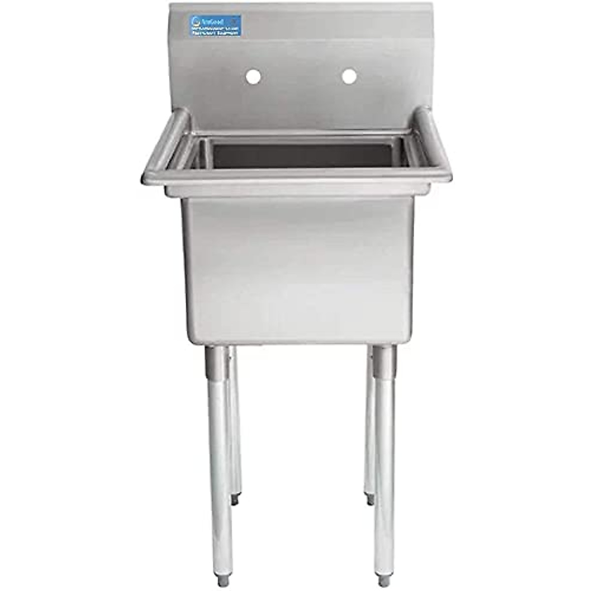 AmGood Stainless Steel Laundry Sink - 1 Compartment Laundry/Utility Room Sink with 10" Faucet. (22" Width x 20" Length)