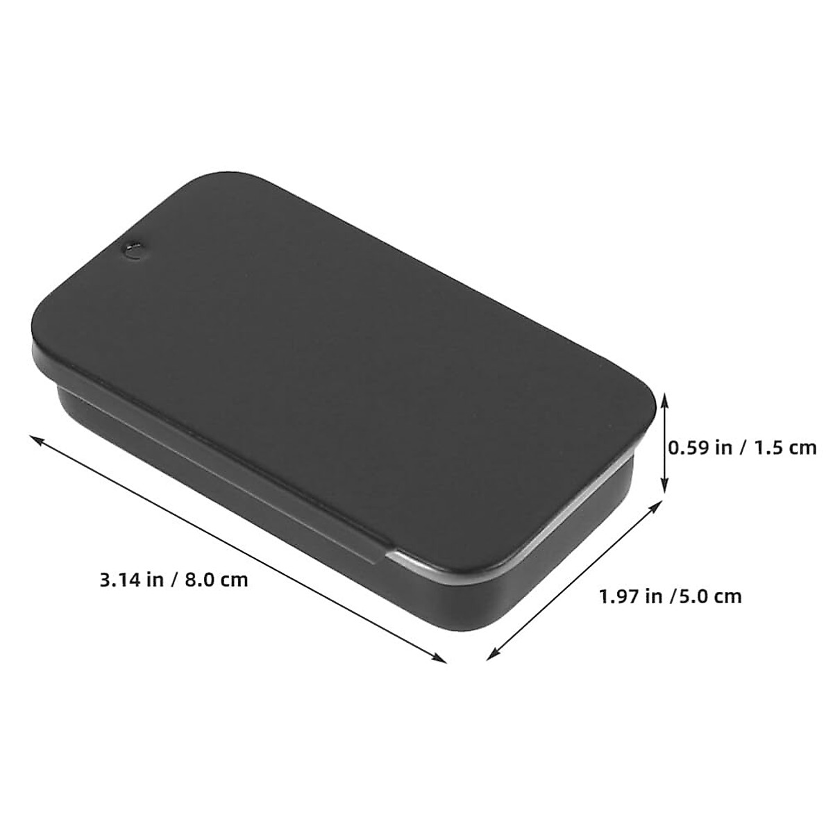 iplusmile Mini Slide Top Tin 2pcs Metal Rectangular Sliding Lid Boxes Containers Push-pull Case Coin Candy Storage Holder for Wedding Jewelry Lip Balm Cosmetic Organizer