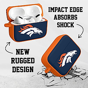 GAME TIME Denver Broncos HDX Case Cover Compatible with Apple AirPods Pro 1 & 2 (Classic)