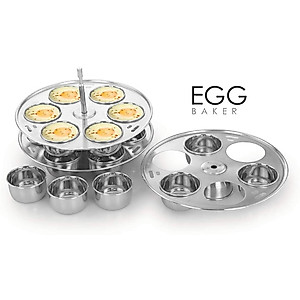 KERAM Stainless Steel Bakeware Set for Muffins-Pan/Puddings/Yogurt/Egg-Poaching/Cupcakes/Mini-Flans/egg-tart/Custard-pans/cookware-sets - 6/8 QT Instant-insta-Pot in Pot Multipurpose use unique gift